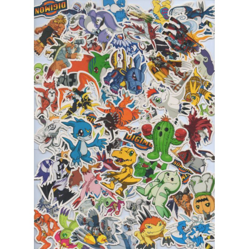 Digimon - 50pcs Waterproof Anime Stickers | Shopee Philippines