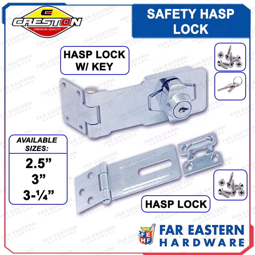 CRESTON Safety Hasp Lock CRDH | Shopee Philippines