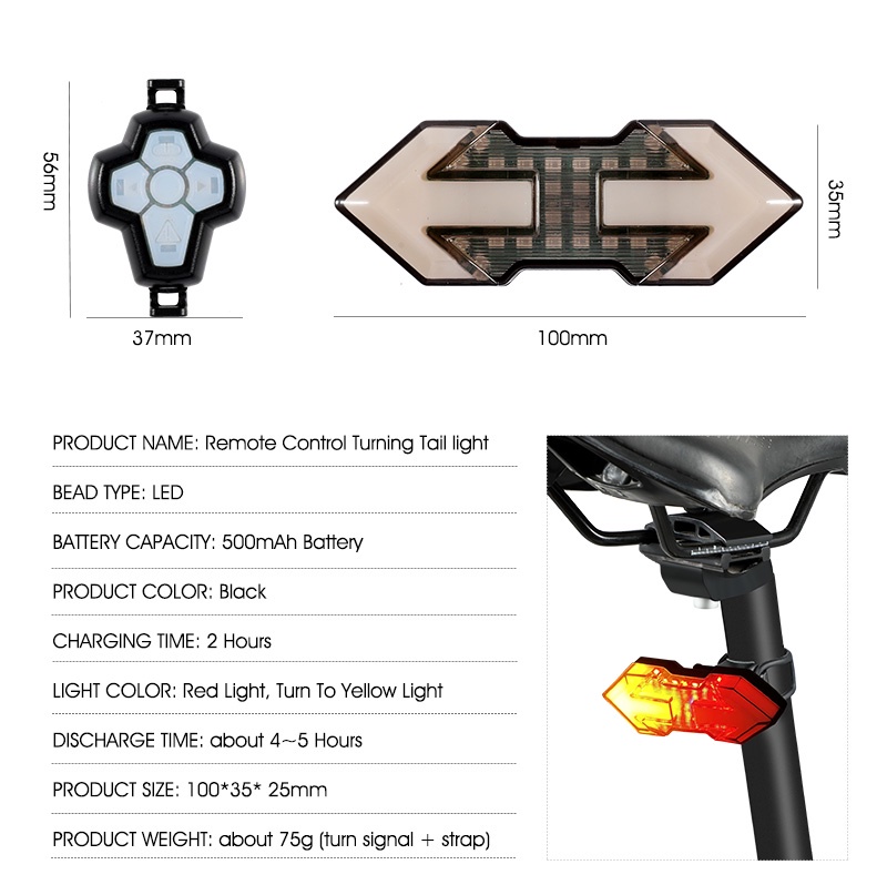 【PH Delivery】WEST BIKING Bike Signal Light Wireless Remote Control ...