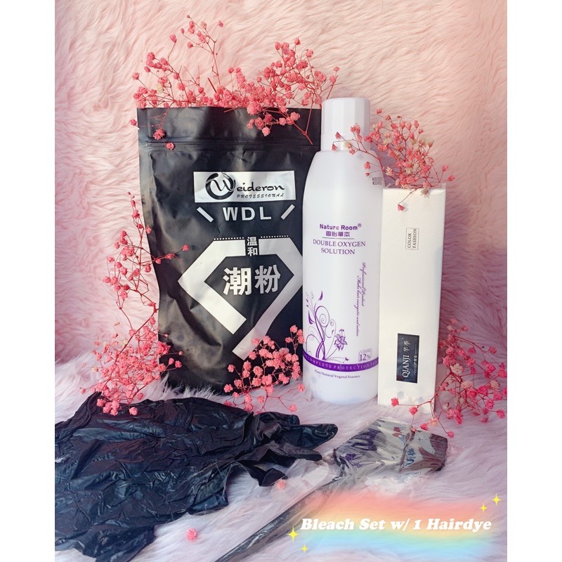 BLEACH SET +1 hair dye( Bleaching Set B ) | Shopee Philippines