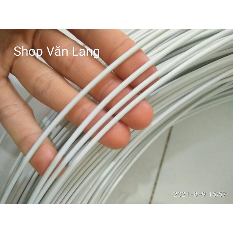 10 Meters of White Plastic Coated Steel Wire 2.5mm and 3.5mm | Shopee ...