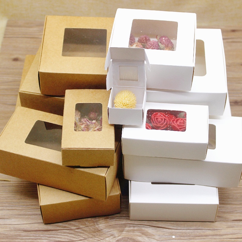 10pc New arrival Multi size Paper Kraft cardboard packing gift box ...