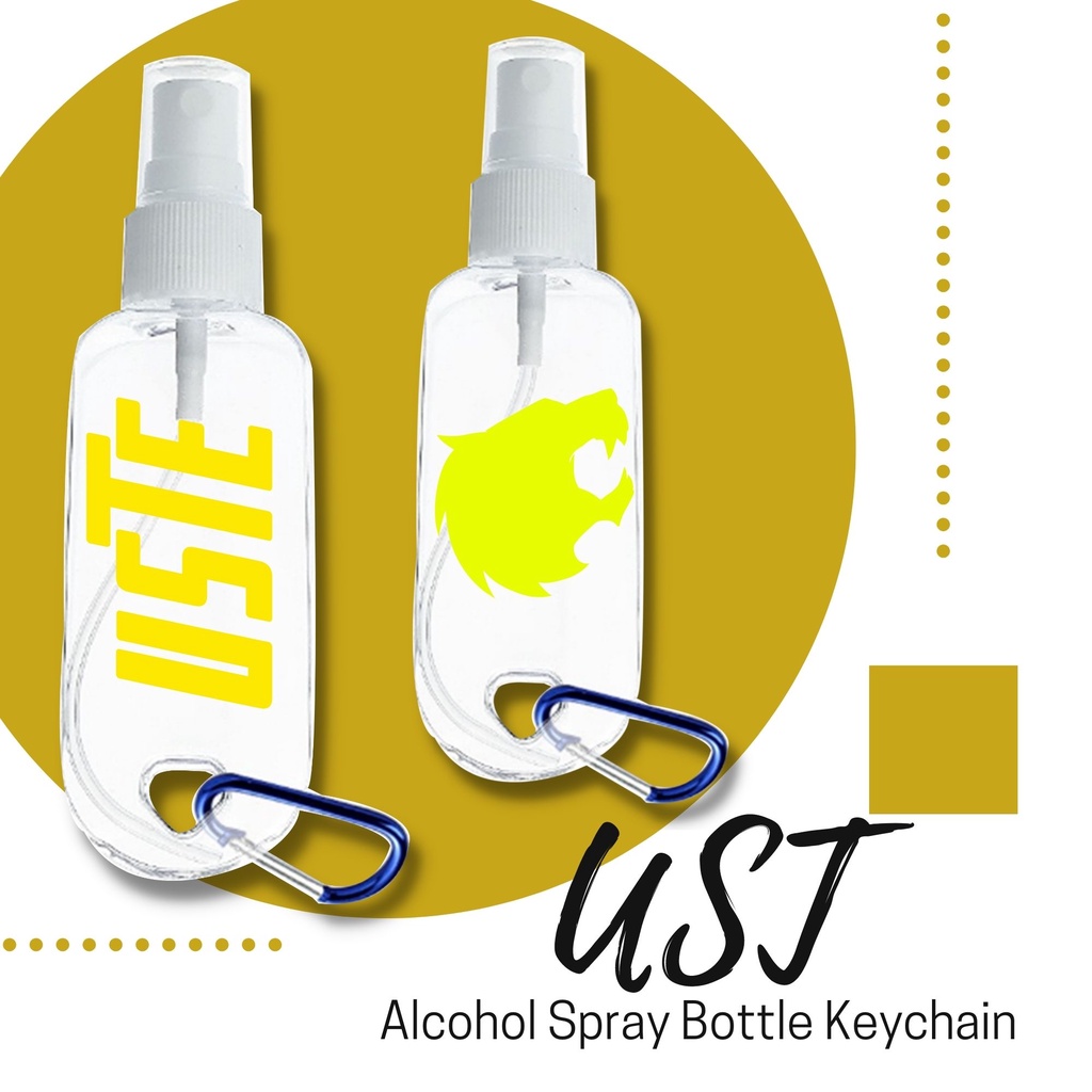 UST (University of Santo Tomas) Alchohol Spray Bottle Keychain | Shopee ...