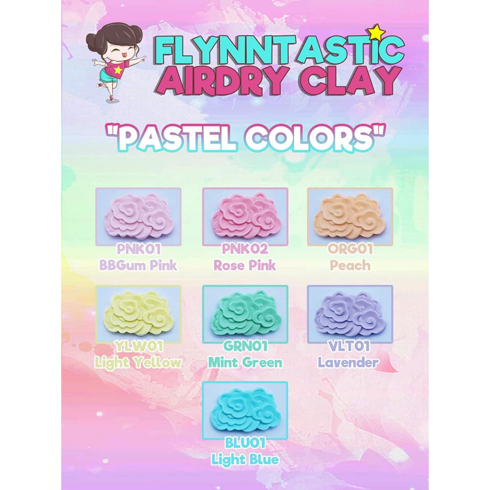 Pastel Colors Flynntastic Air Dry Clay 50g | Shopee Philippines