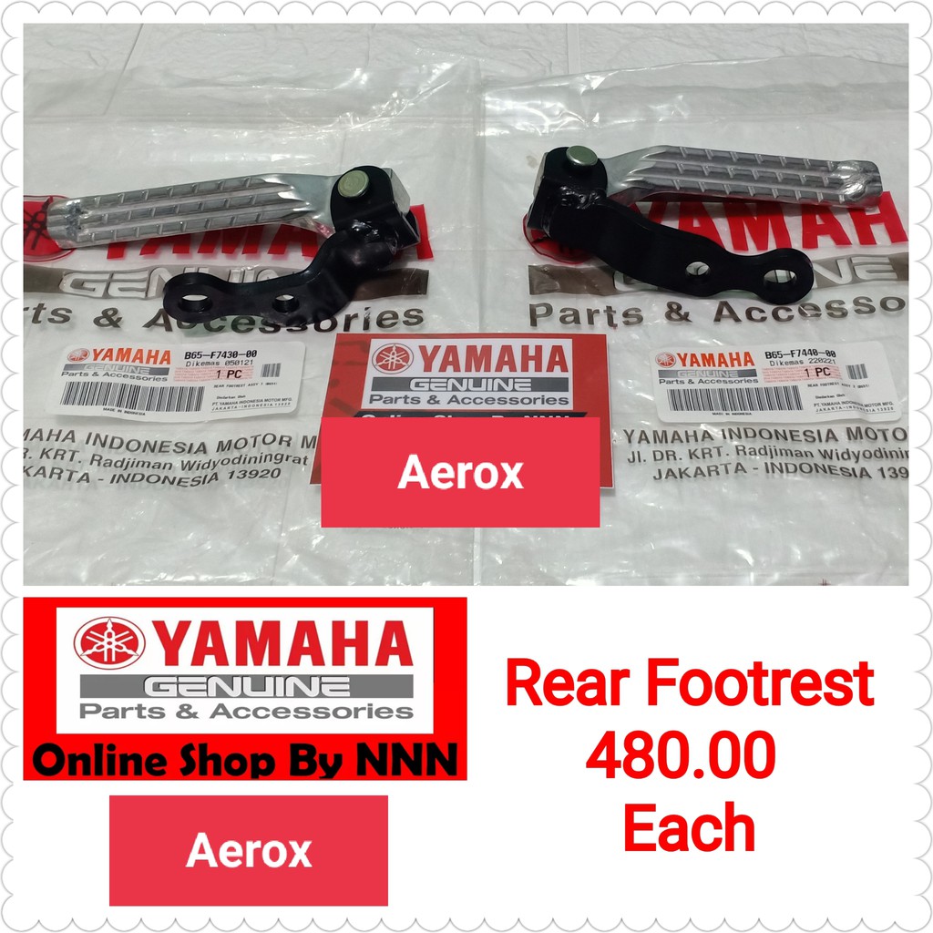REAR FOOT REST ASSY FOR AEROX V1 YAMAHA GENUINE PARTS | Shopee Philippines