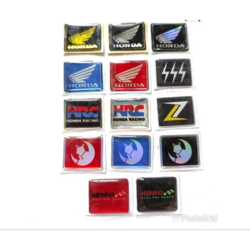 Honda SPIDOMETER LOGO embossed EMBLEM STICKER VARIATIONS HRC SSS Z ...