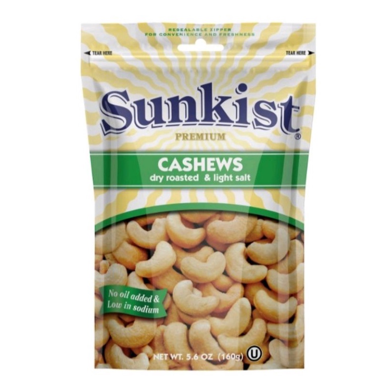 Sunkist Cashew Nuts 160g | Shopee Philippines