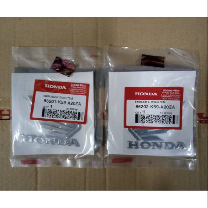 Honda 3D Wing Emblem (Wing) sticker Right Left | Shopee Philippines