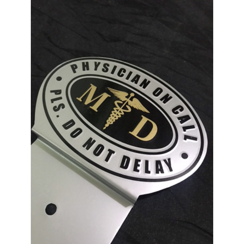 Physician On Call Car Badge Emblem Accessories SIlve Black Gold ...