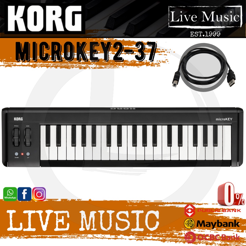 Korg microKEY2-37 - Midi Keyboard (microKEY2 37 / Microkey 2-37 ...