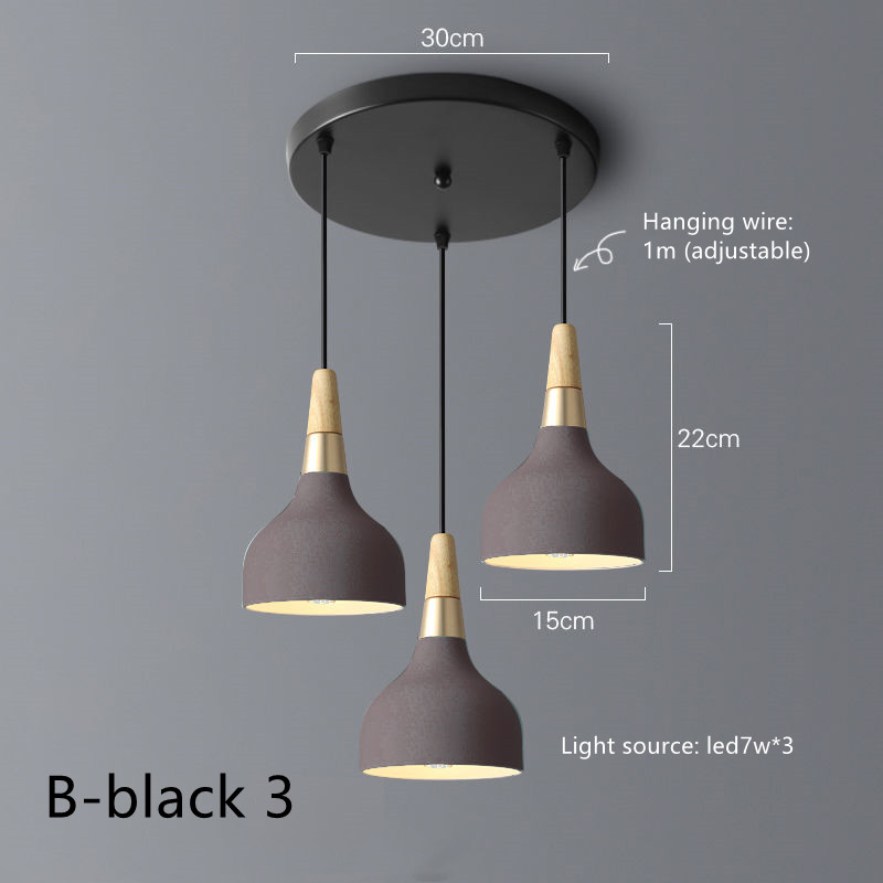 【Free Bulb】Nordic Macaron Restaurant Pendant Light LED Chandelier ...