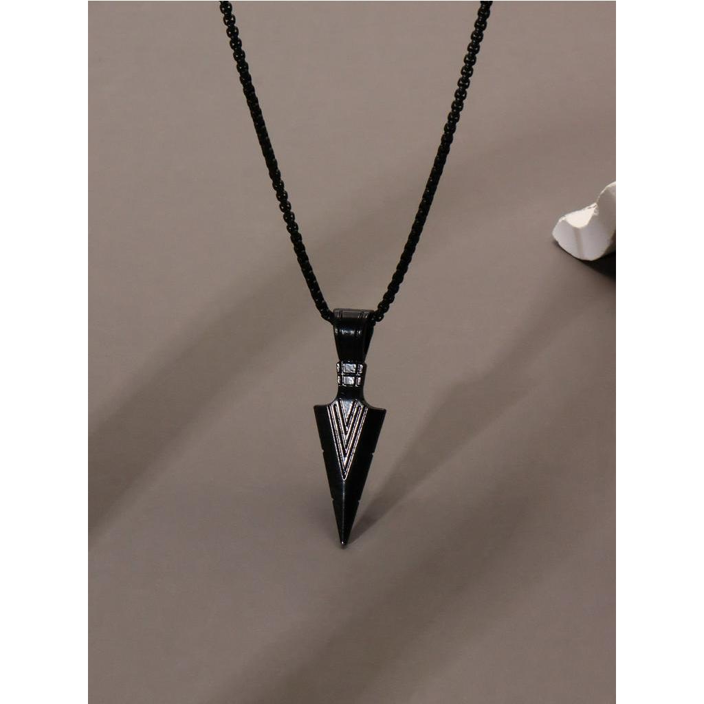 Hip Hop Punk Arrow Necklace for Men Stainless Steel Bold Streetwear ...