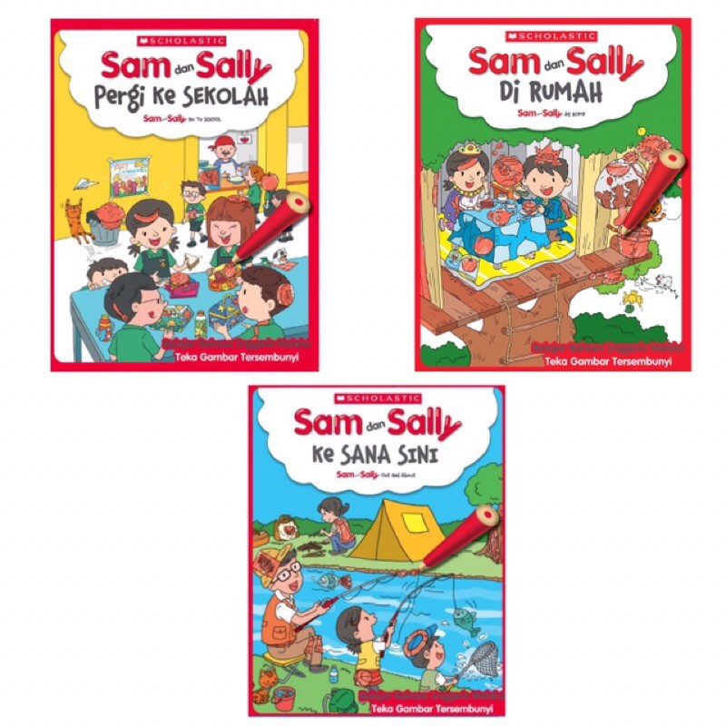 Sam dan / and Sally Scholastic books Hidden Pictures puzzle book Hidden ...