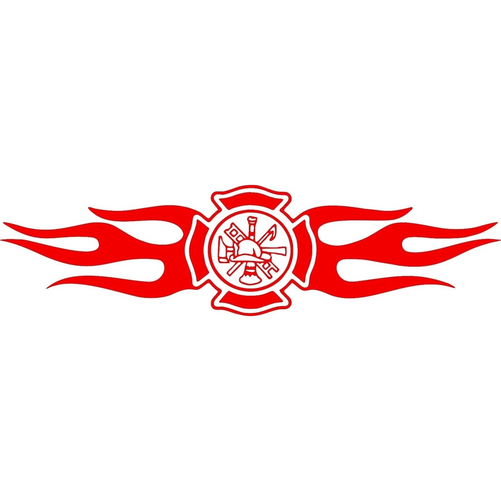 Maltese Cross Fireman Fire Rescue Car Truck Window Vinyl Decal Sticker ...