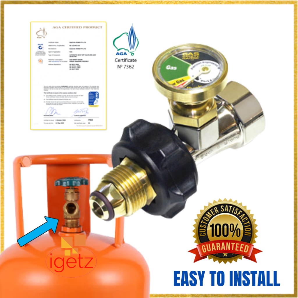 Original LPG Anti Leakage Device, LPG Safety Breaker with Gauge ...