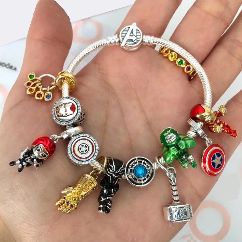 2022 Pandora Silver S925 Brand New "Avengers" Iron Man Charm Bangle ...