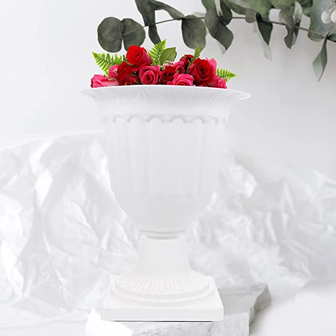 Plastic Props Roman Pot White Vase #2923 (25x30cm) | Shopee Philippines