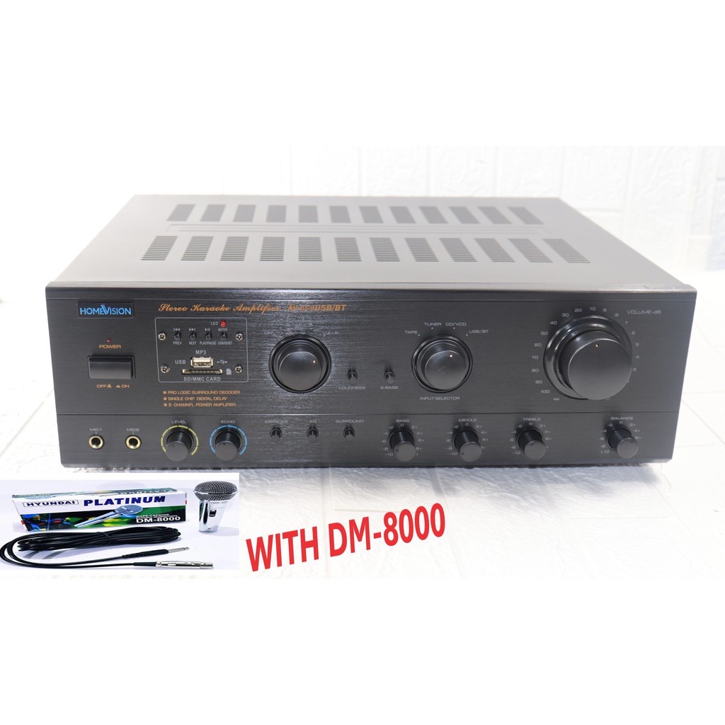 HOME VISION AMPLIFIER AV-602 USB/BT W/ DM-8000 | Shopee Philippines