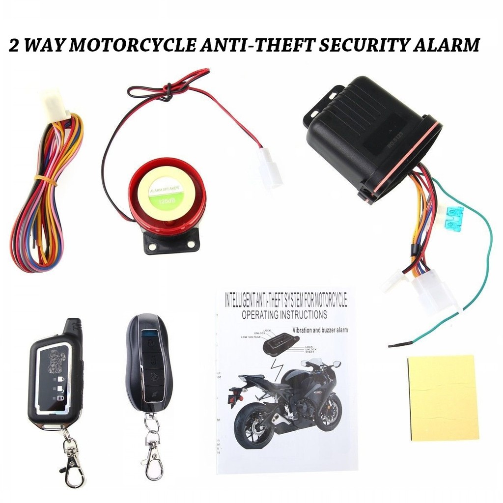 Universal Motor Alarm System Two Way remote vibration and Alarm 2 way ...