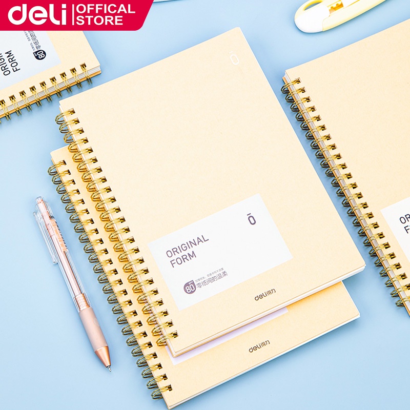 Deli GLA580_0 series A5 Student Line Spiral Notebook 1 pack | Shopee ...