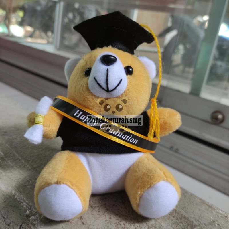 Small graduation bear doll / 13cm mini bear / bouquet bear / bouquet ...