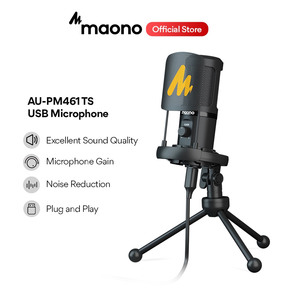 Maono PM461TS USB Microphone Cardioid Condenser Microphone Recording ...
