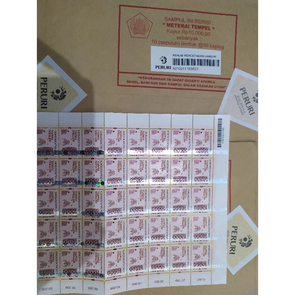 Original Stamp Seal 10000 6000 peruri Post Office | Shopee Philippines