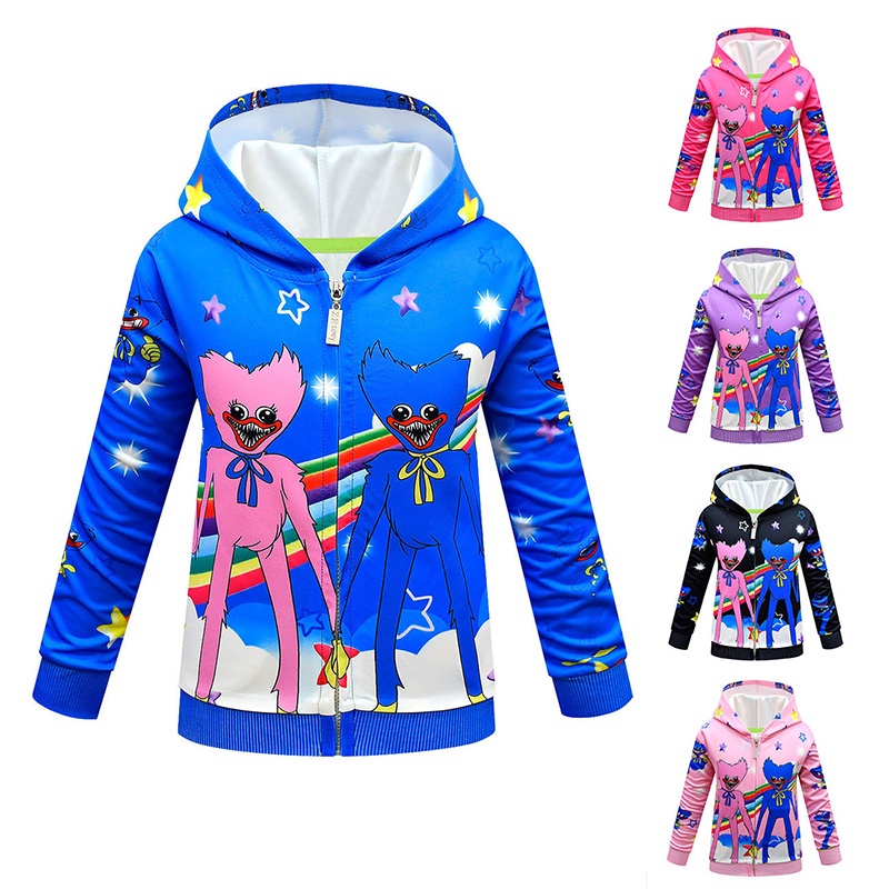 Kids Poppy Playtime Coat Game Printing Hoodies Cartoon Girls Boys ...
