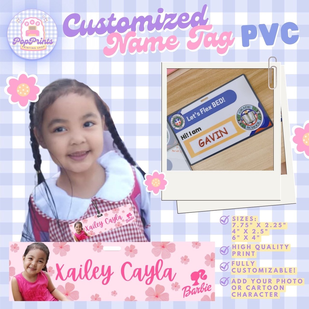 CUSTOMIZED 1pc PVC CARD ID (BIG SIZE AVAILABLE!) NAME TAG | SCHOOL ID ...