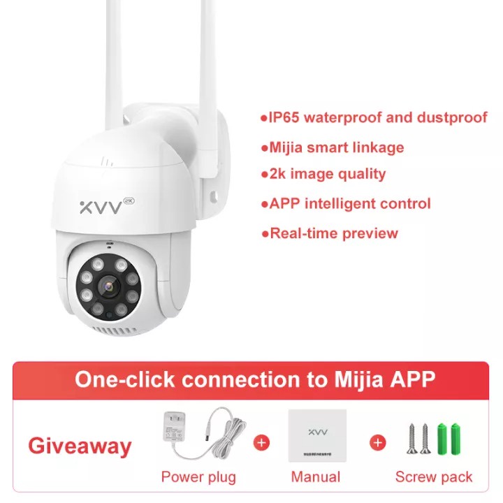 xiaovv outdoor PTZ Camera IP65 Infrared 1080P HD Image Quality Lights ...