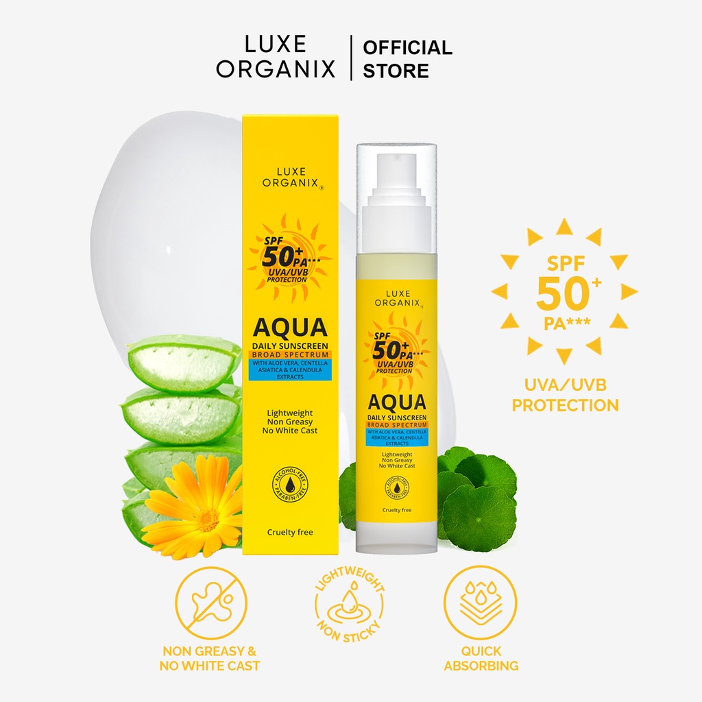 Luxe Organix Aqua Daily Sunscreen 50mL | Shopee Philippines