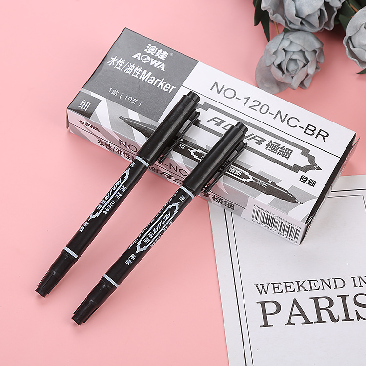 Aowa 120 water-based marker pen, creative ultra-fine double-headed ...