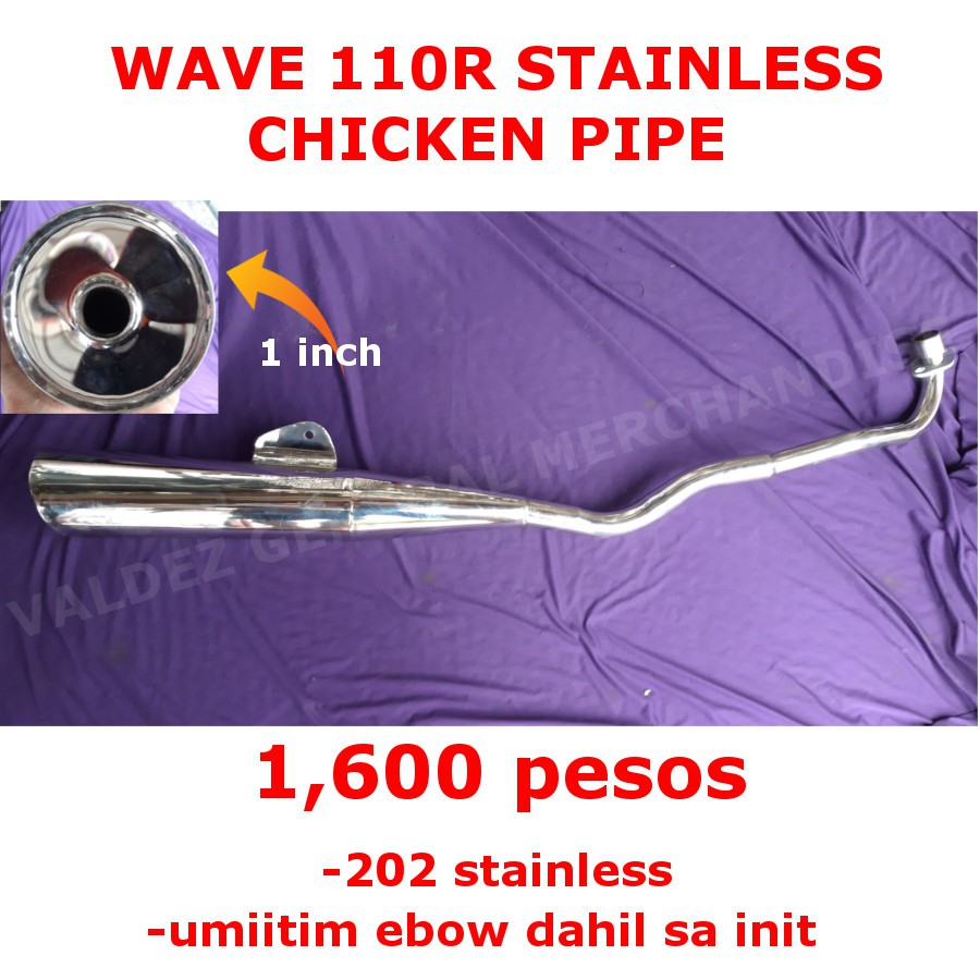 Wave 110 R Stainless Chicken Pipe | Shopee Philippines