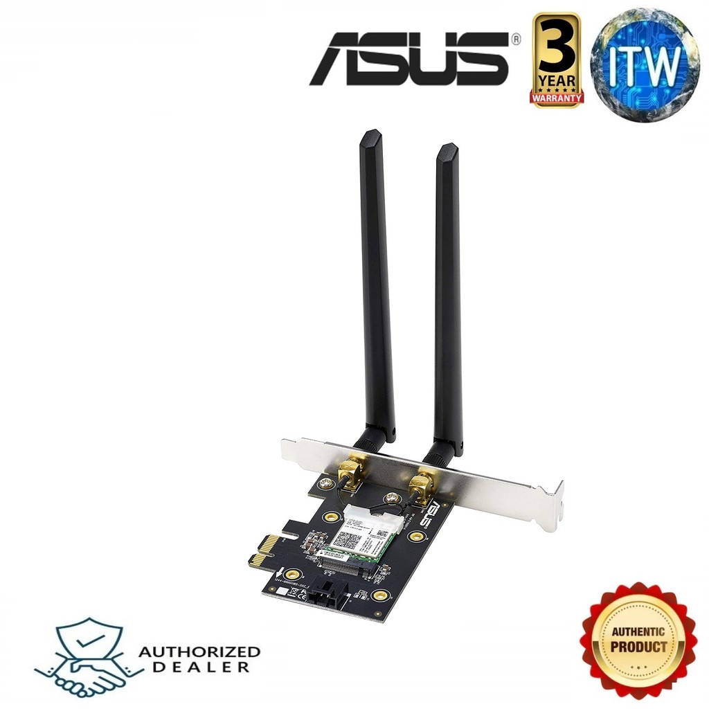 ASUS PCE-AX3000 Dual Band PCI-E WiFi 6 (802.11ax) External Antenna ...