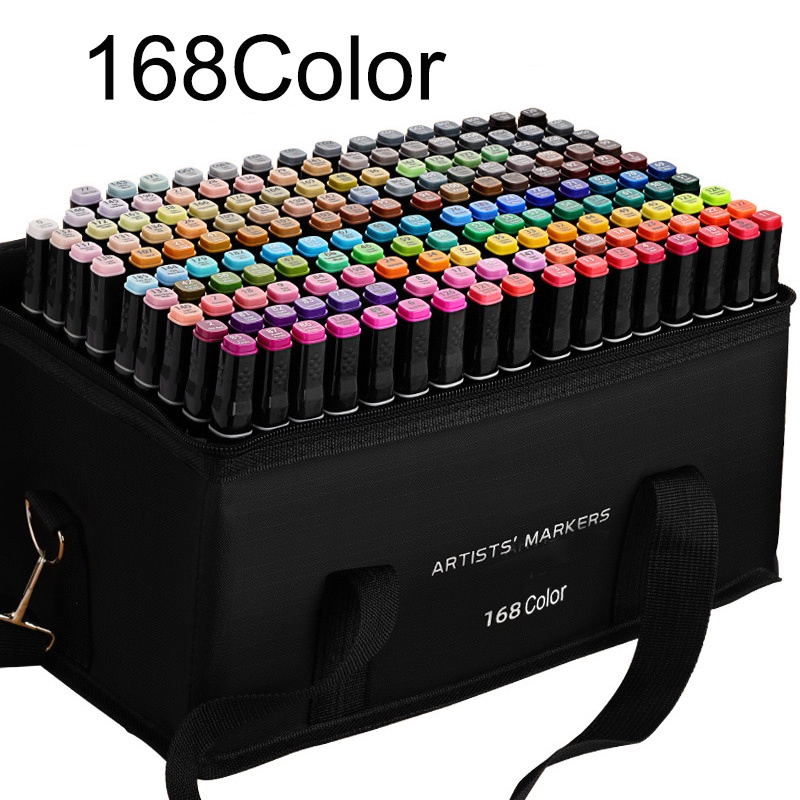 [shiptoday] 30/80/168 color alcohol markers highlighter pen set touch ...