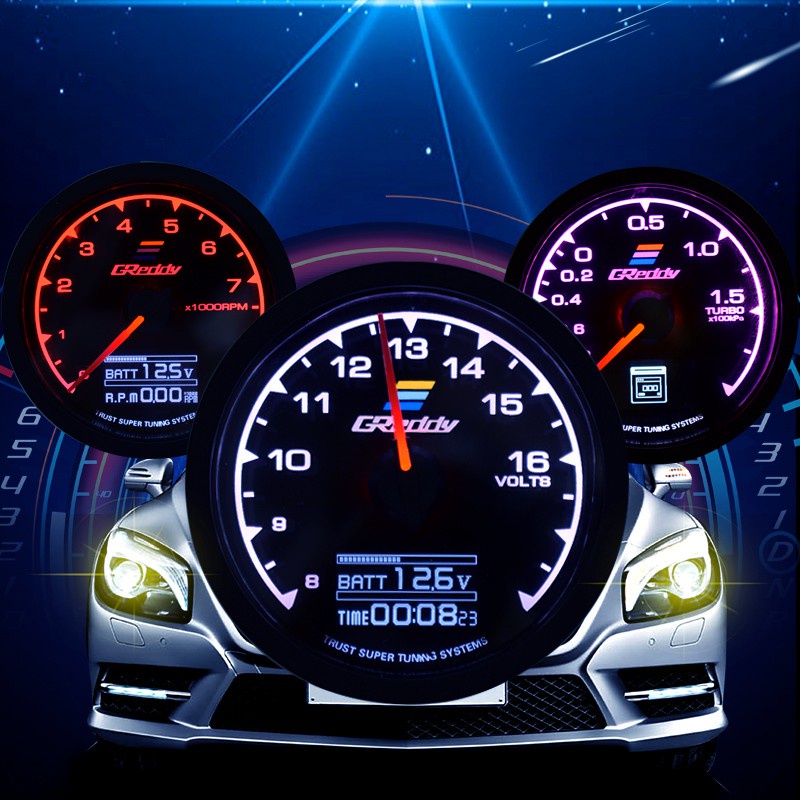 Greddy Racing Gauge 7 Color in 1 Multi D/A LCD Digital Display Meter ...