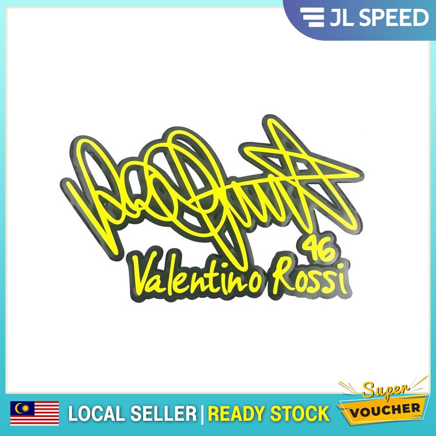 LOGO STICKER [ VALENTINO ROSSI SIGN 46 ] | Shopee Philippines