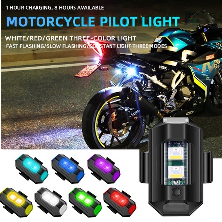 Rechargeable Flashing Lights Blinker Motorcycle Bikes Modified Flashing Tail Light Drones ...