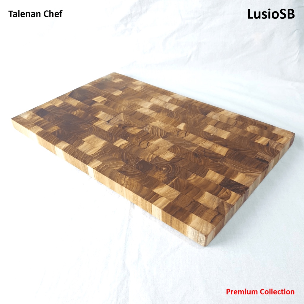 Teak Wood Chef Cutting Board LusioSB Cutting Board Serving Wooden ...