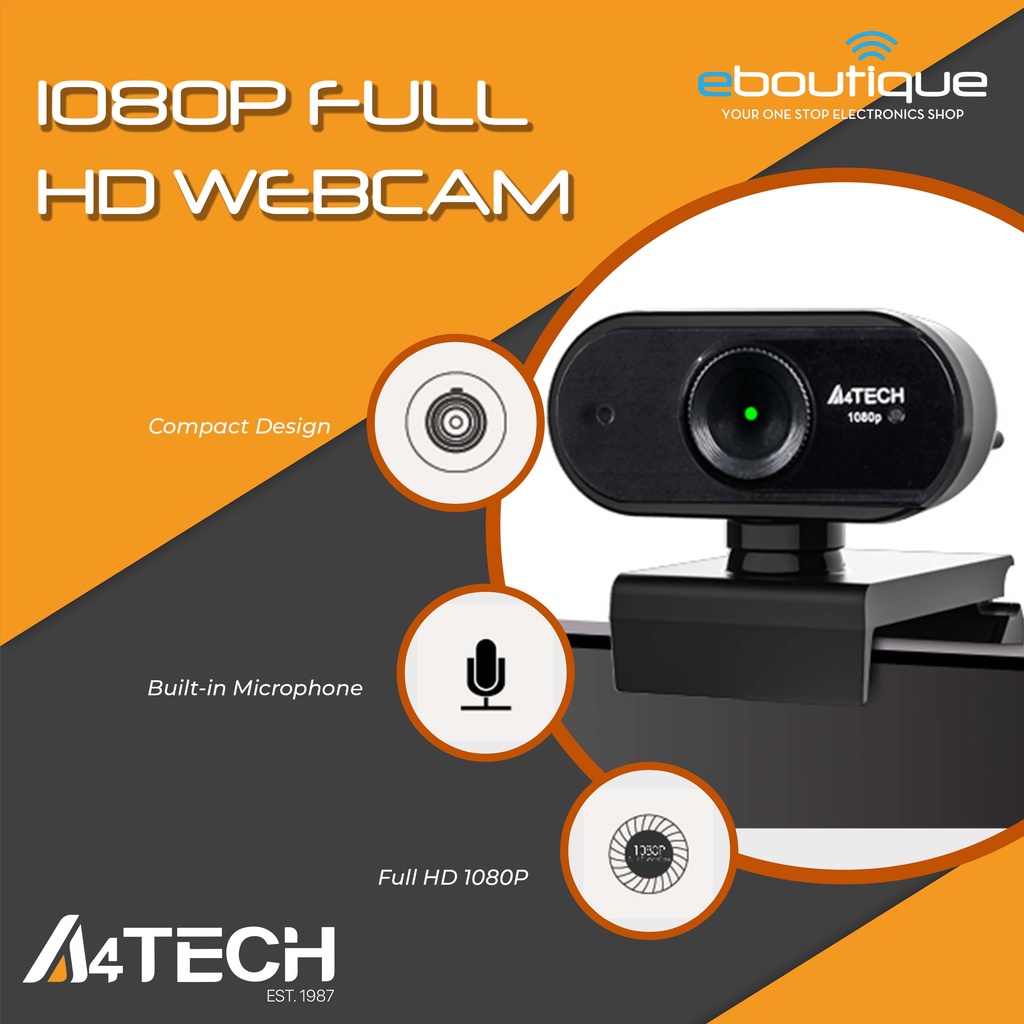 A4Tech Webcam 1080P Web Camera with Mic Full Video Streaming For Laptop ...