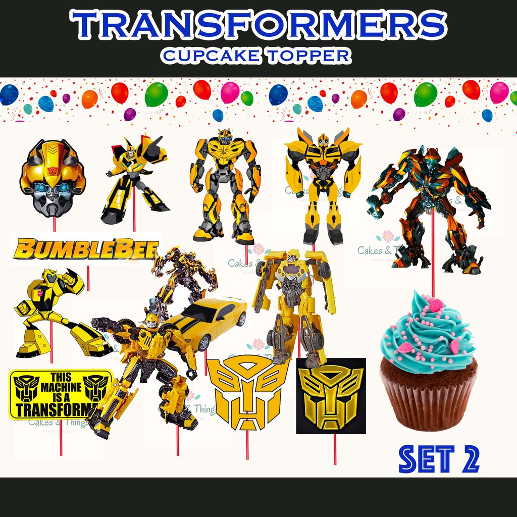 TRANSFORMERS Cupcake Topper 30 PCS | Shopee Philippines