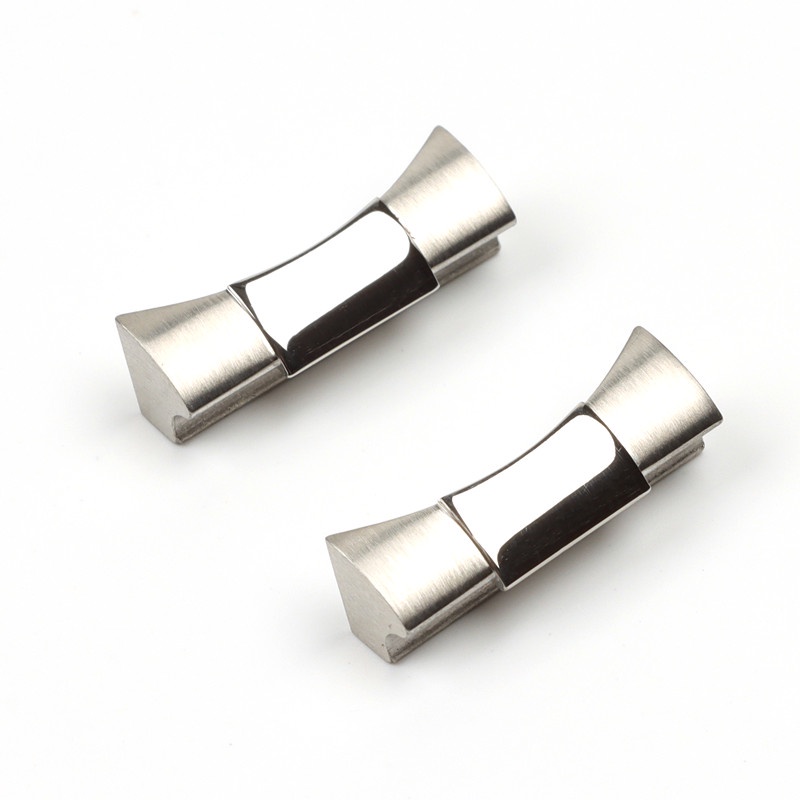 2pcs 20mm Solid Stainless steel Curved End Link No Gaps Connection ...