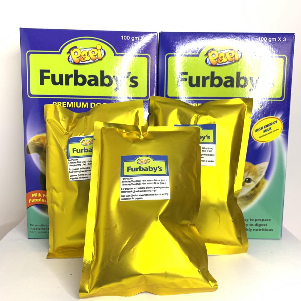 [CLR AGRIVET] 1 box PAPI FURBABY'S PREMIUM DOG MILK / MILK FORMULA FOR ...