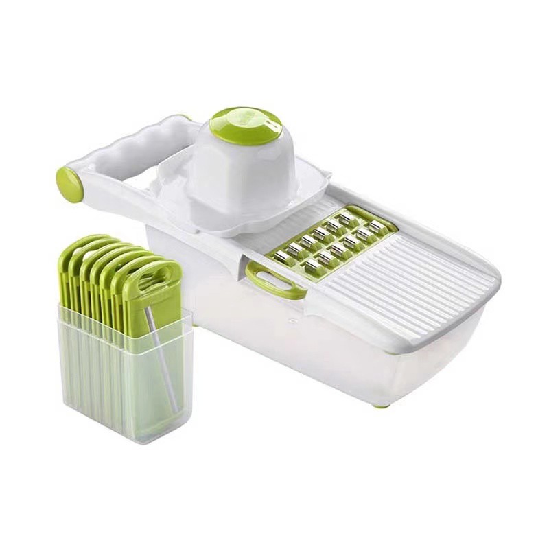 Kitchen Multifunction Vegetable Cutter Mandoline Slicer 8PCS Stainless ...