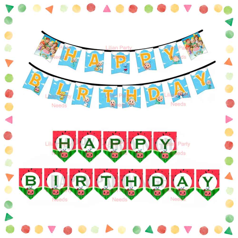 𝐋𝐢𝐥𝐢𝐚𝐧 𝐏𝐚𝐫𝐭𝐲 𝐍𝐞𝐞𝐝𝐬 CC melon HAPPY BIRTHDAY banner partyneeds | Shopee ...