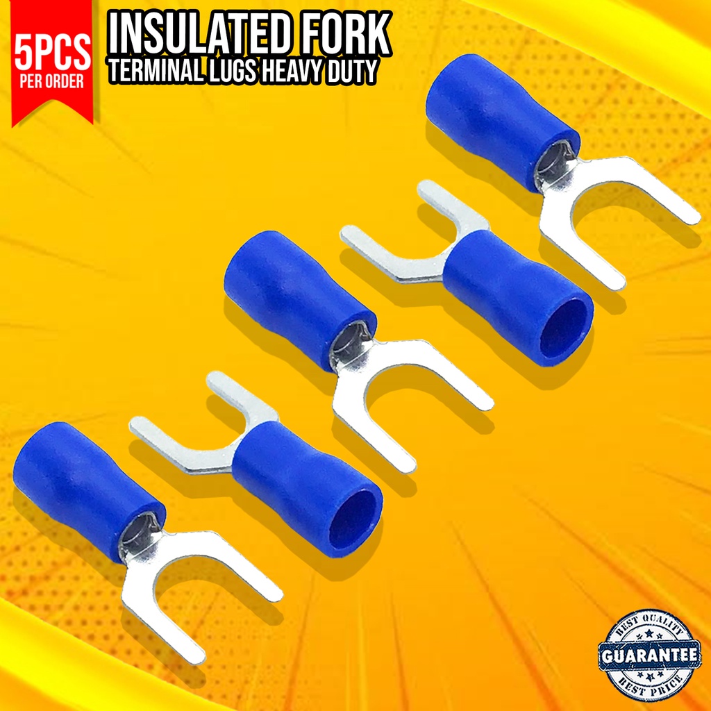 5PCS Spade Y-Type Insulated Terminal Lugs | Shopee Philippines