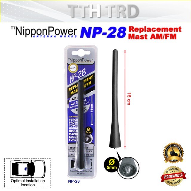 NP-28 NP28 Nippon Power Replacement Mast Car Antenna (Universe Type) BEST FOR Myvi Alza Car ...