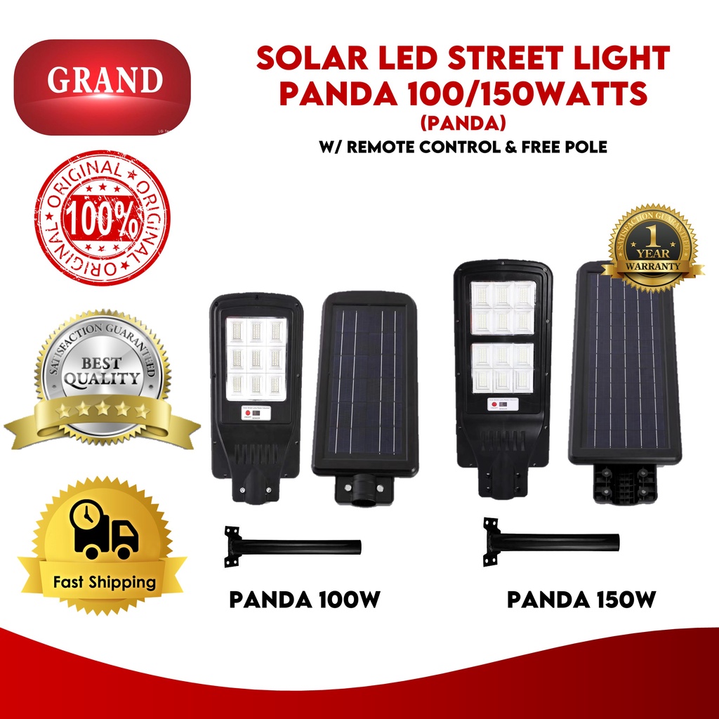 Grand PANDA model Solar LED Street Light 100/150 Watts (PANDA SOLAR ...