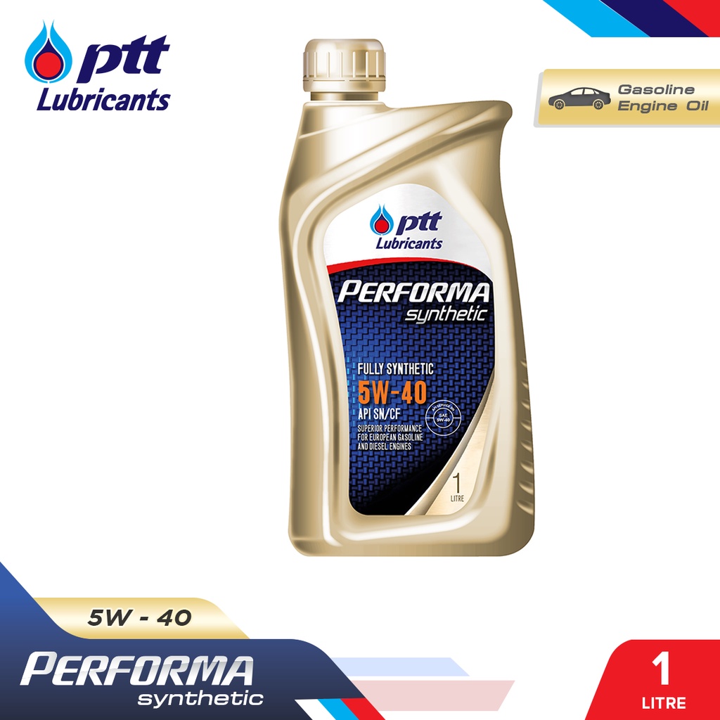 PTT Lubricants Performa Synthetic 5W-40 1L with Free PTT Lanyard ...