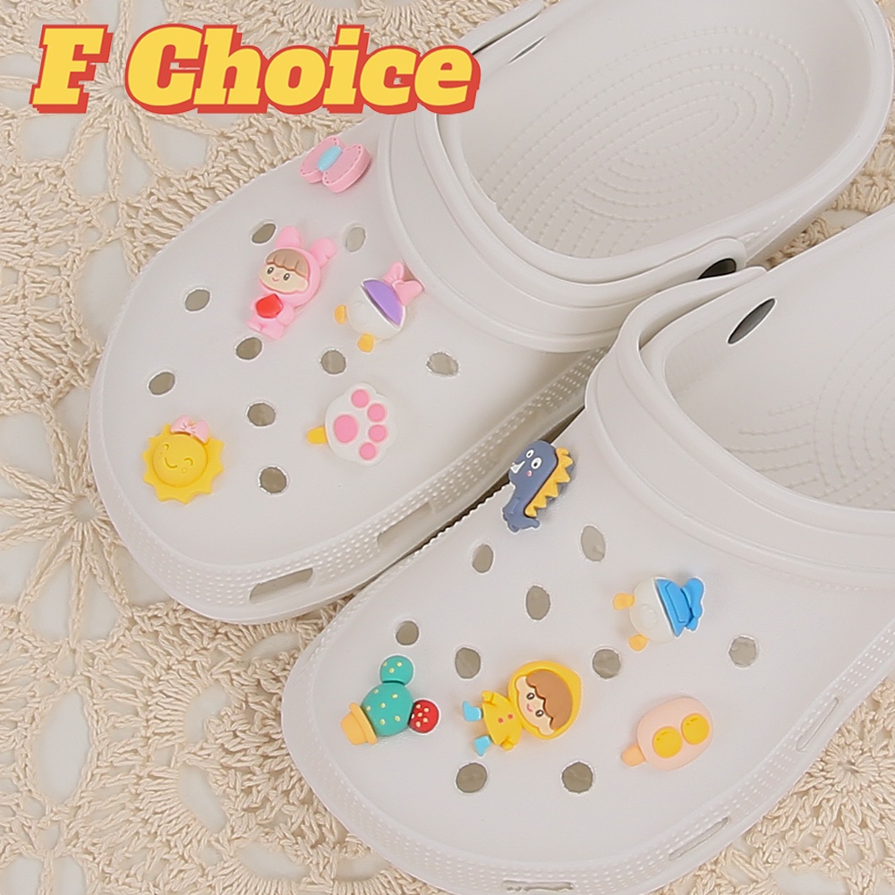 Dinosaur jibbitz for crocs set Cute cartoon anime Charms Pins Suitable ...